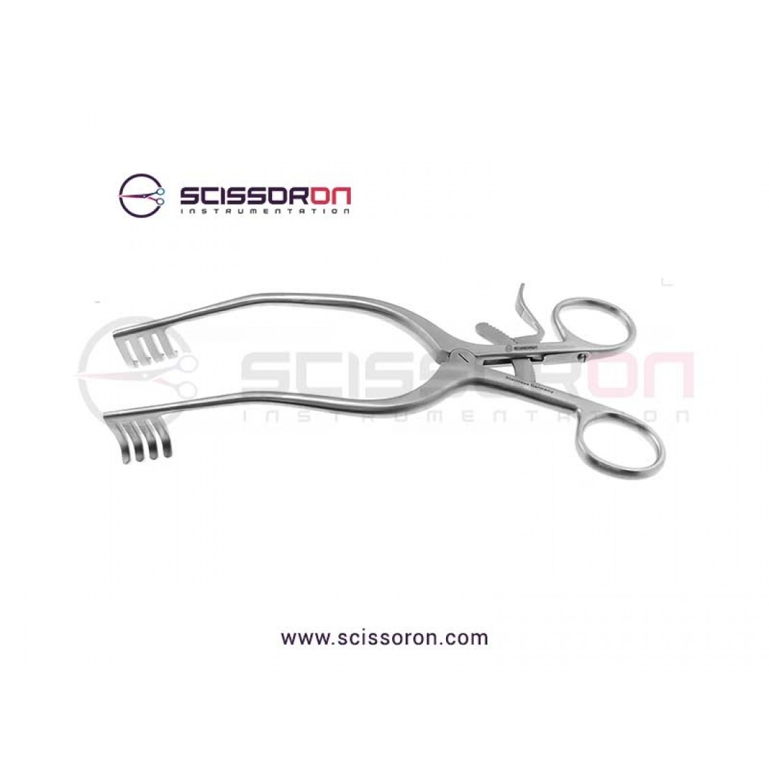 Adson Self-Retaining Cerebellar Retractor Curved Shanks Blunt Ends